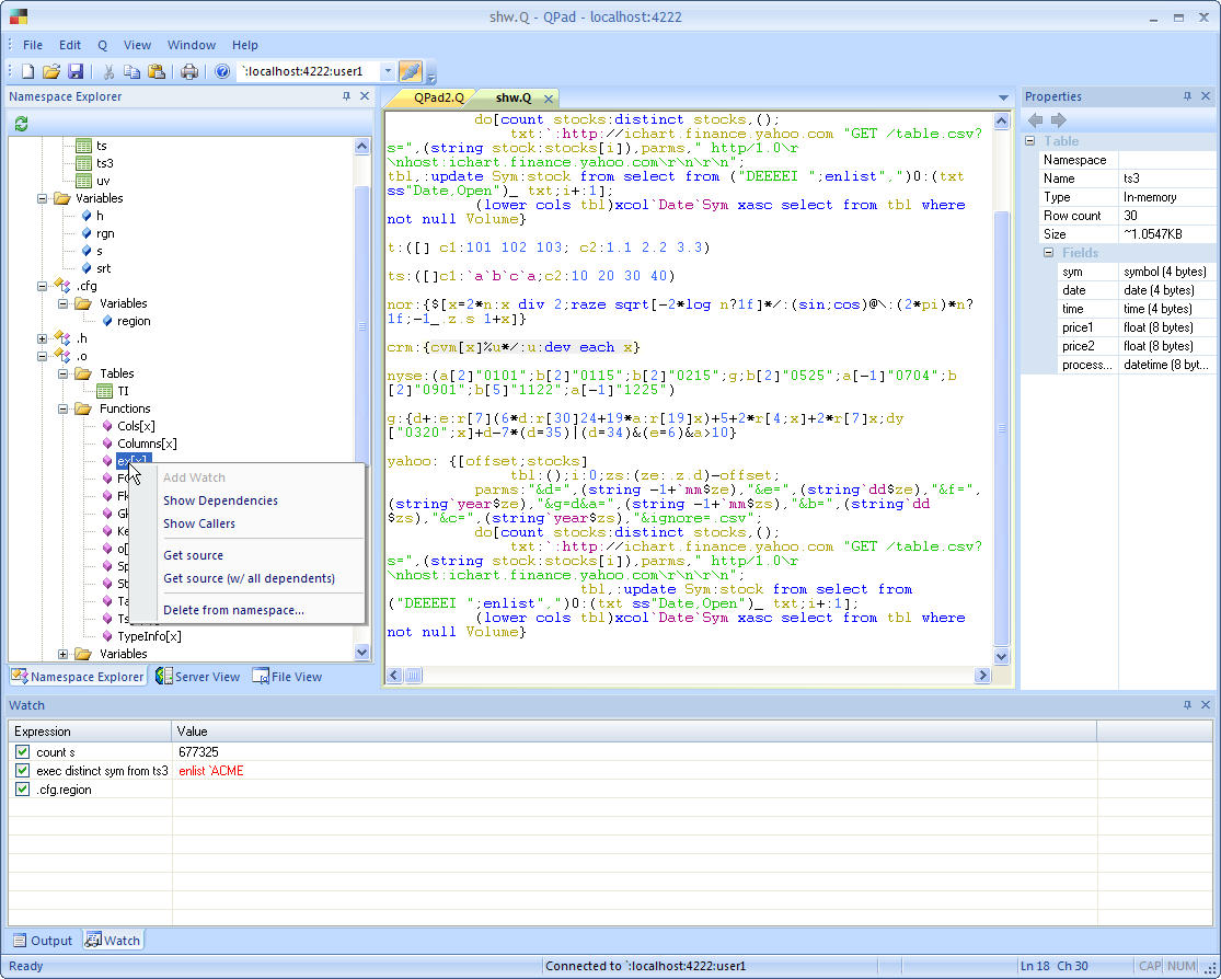 Q Insight Pad - Screenshots